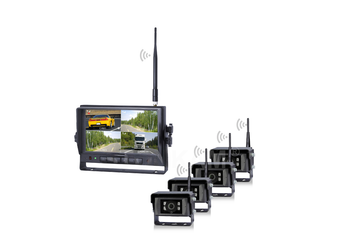 7 inch HD 2.4GHz Digital Wireless Vehicle Quad-view Monitor » Goya Manje